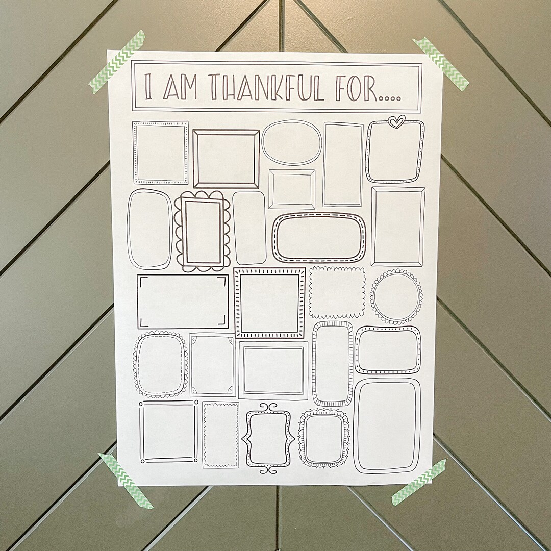 PRINTABLE I Am Thankful For... Poster, Thanksgiving Countdown Poster ...