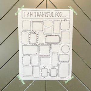PRINTABLE I Am Thankful For... Poster, Thanksgiving Countdown Poster ...