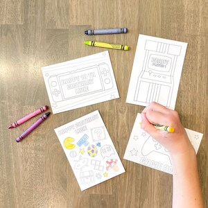 Personalized Video Game Coloring Party Favors, Video Game Party Favors ...