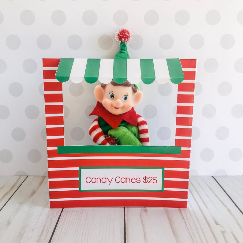 Christmas Elf Candy Cane Booth Kit, Elf Prop, Instant Download ...