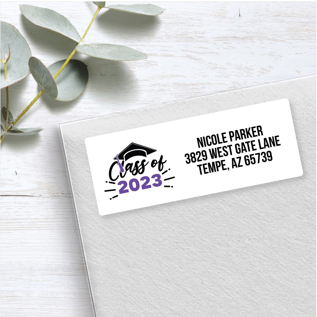 Custom Graduation Address Labels, Graduation Stickers, Address Stickers ...