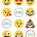 Emoji Party 2" Cupcake Toppers, Emoji Happy Birthday Party, Emoji ...