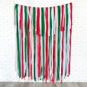 Holiday Fringe Backdrop, Streamer Backdrop, Christmas Backdrop, Holiday ...