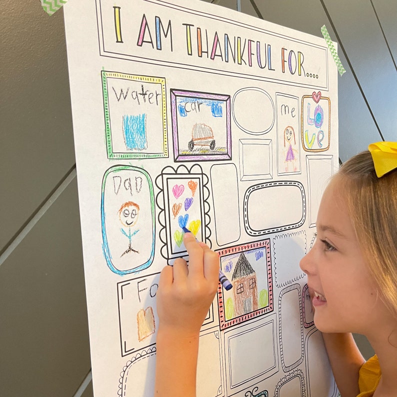 PRINTABLE I Am Thankful For... Poster, Thanksgiving Countdown Poster ...