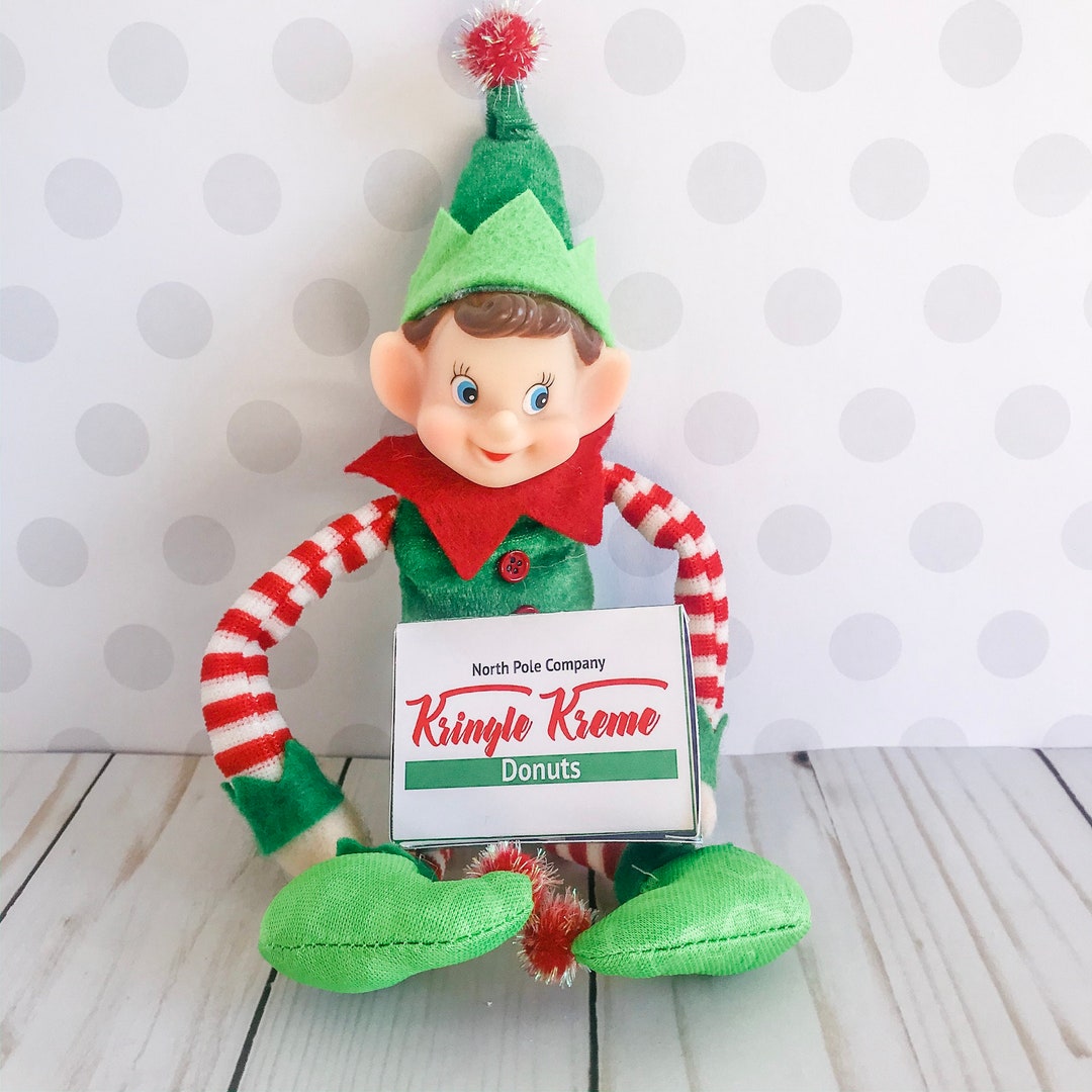 Christmas Elf Donut Box Kit, Elf Prop, Instant Download, Christmas Elf ...