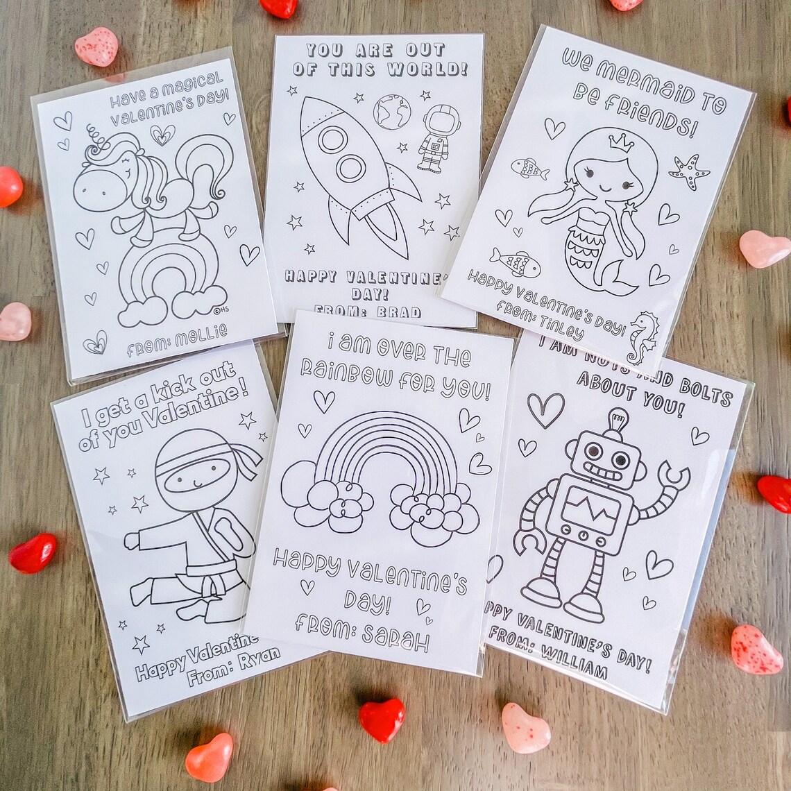 Robot Valentine Coloring Pages Robot Valentine - Etsy
