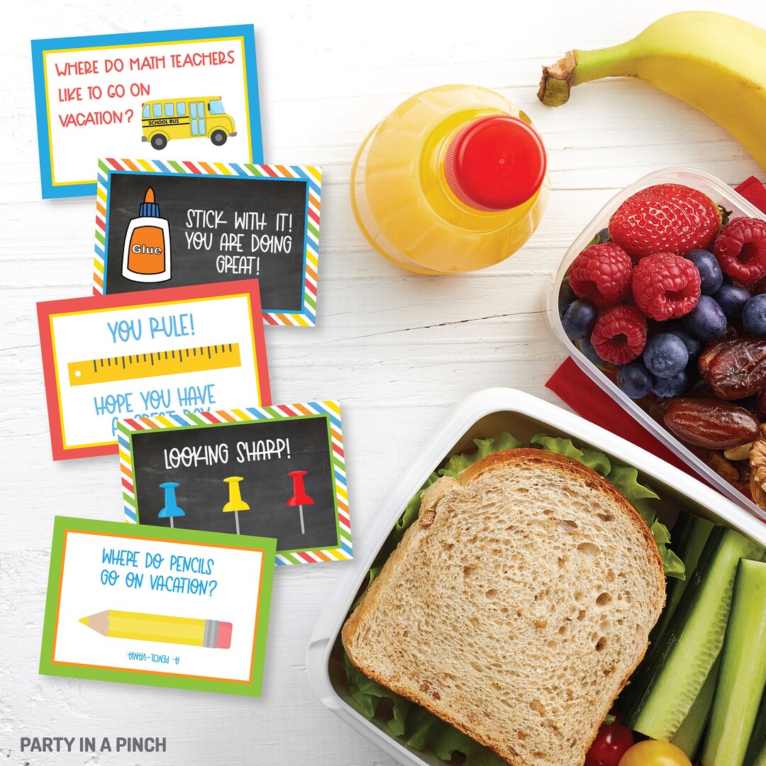 Lunchbox Notes, Lunchbox Jokes, School Time Lunchbox Notes, School Food ...