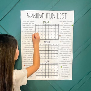 Spring Fun List, Countdown Poster, 2024, Spring Countdown, Spring ...