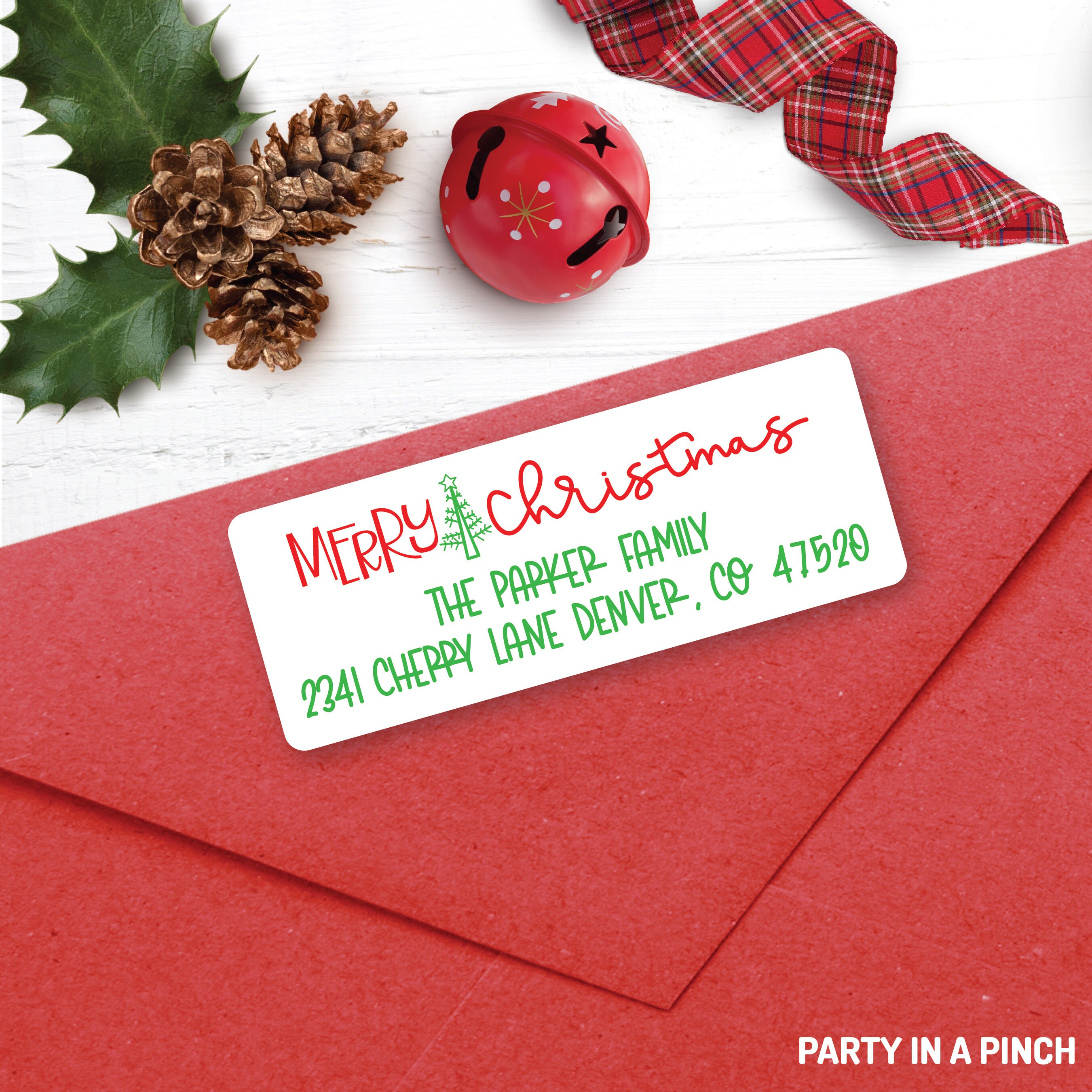 Christmas Address Labels, Christmas Stickers, Holiday Stickers ...