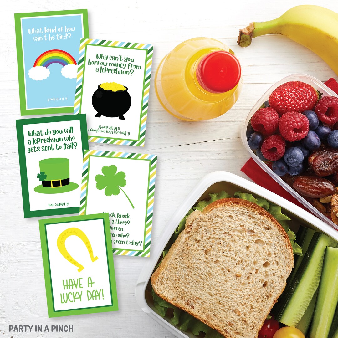 Lunchbox Notes, Lunchbox Jokes, St. Patrick's Day Lunchbox Notes, St ...