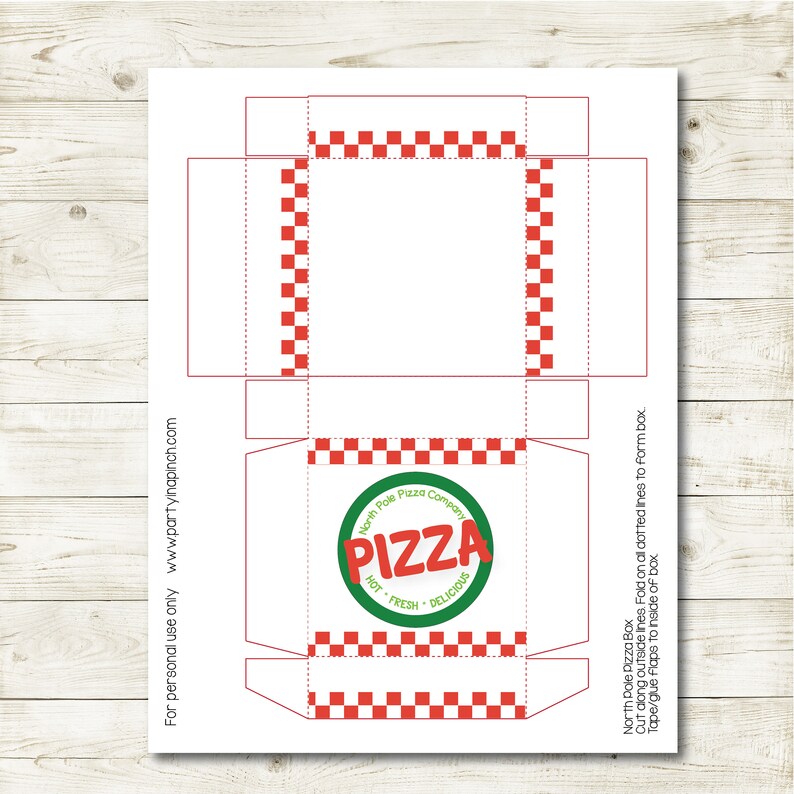 Christmas Elf Pizza Box, Elf Prop, Elf Pizza, Instant Download ...