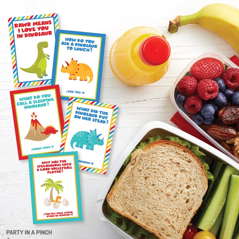 Lunchbox Notes, Lunchbox Jokes, Dinosaur Lunchbox Notes, Dino Lunch ...