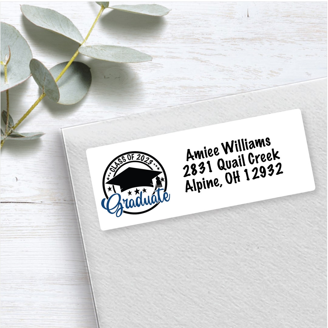 Custom Graduation Address Labels, Graduation Stickers, Address Stickers ...