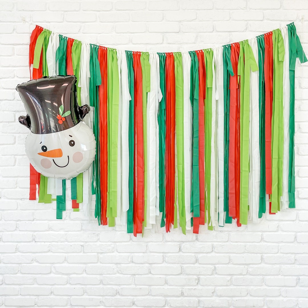 Christmas Fringe Backdrop, Streamer Backdrop, Christmas Backdrop ...