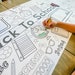Back to School Coloring Table Runner, Back to School Coloring Page ...
