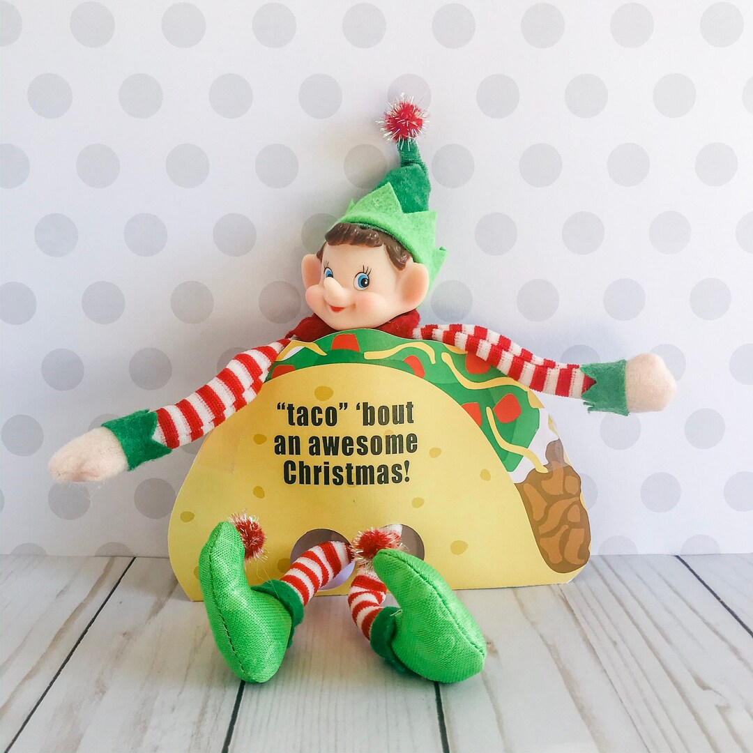 Christmas Elf Taco, Elf Prop, Elf Taco, Instant Download, Christmas Elf ...