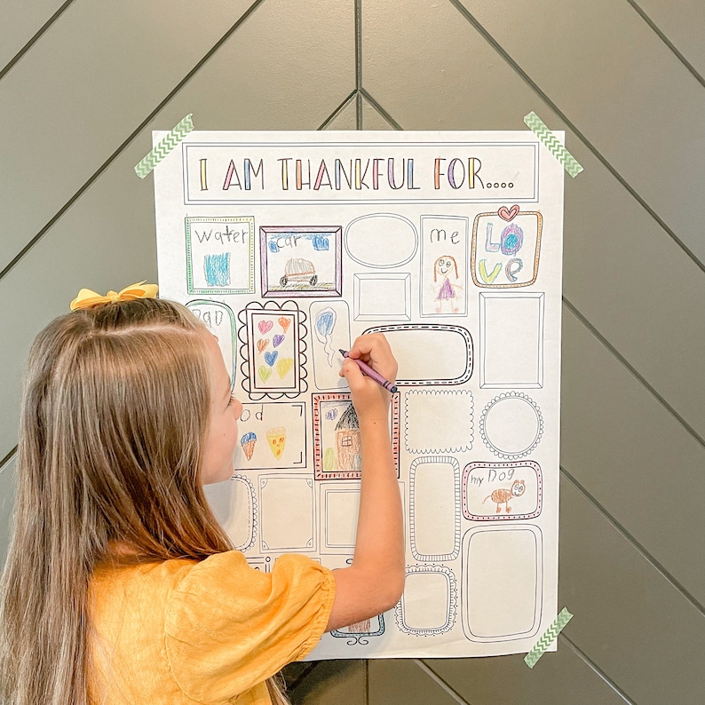 PRINTABLE I Am Thankful For... Poster, Thanksgiving Countdown Poster ...