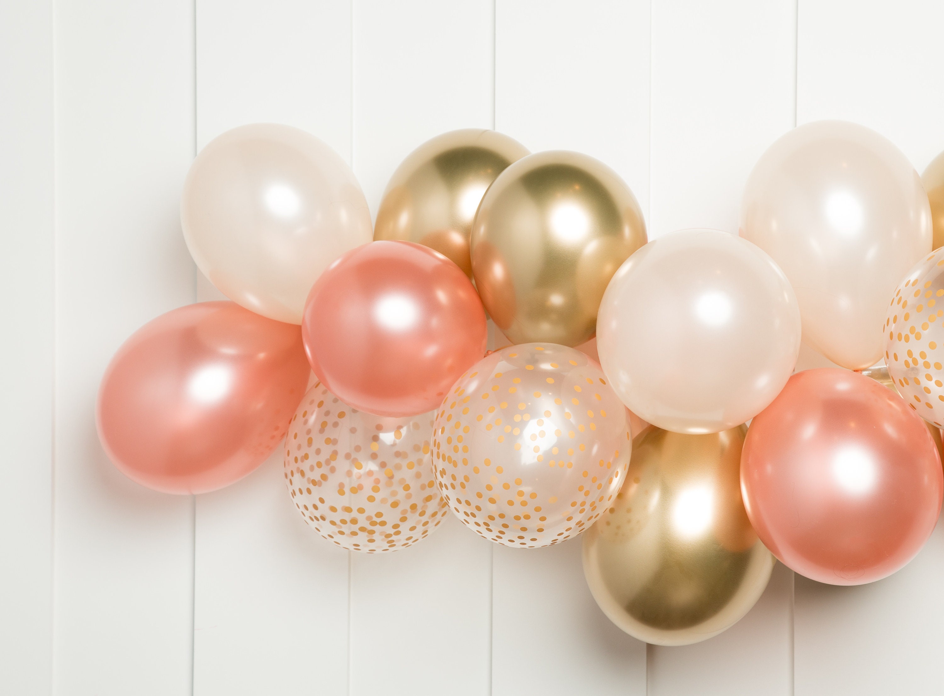 Rose Gold Balloon Garland With Flowers at Tayla Hunter blog