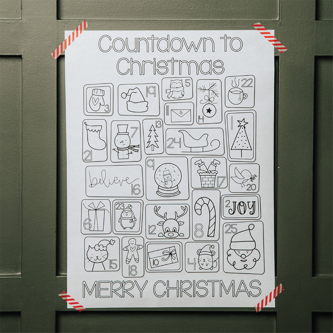 Christmas Countdown Poster, Christmas Countdown, Christmas Poster ...