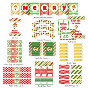 Buddy the Elf Printable Party Pack, Christmas Party, Elf Party, Instant ...