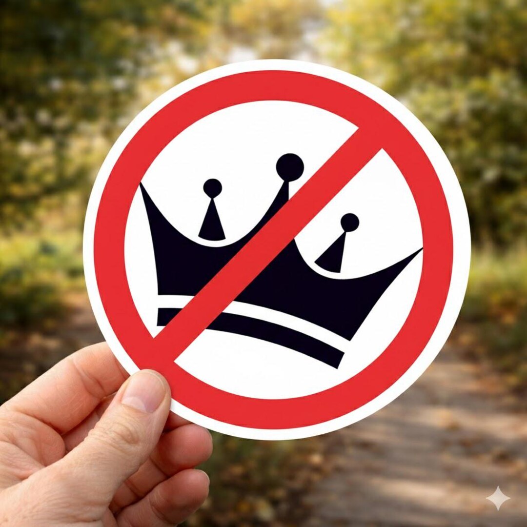 No Kings Sticker Anti Monarchy Symbol | Abolish Monarchy Decal | Crown ...