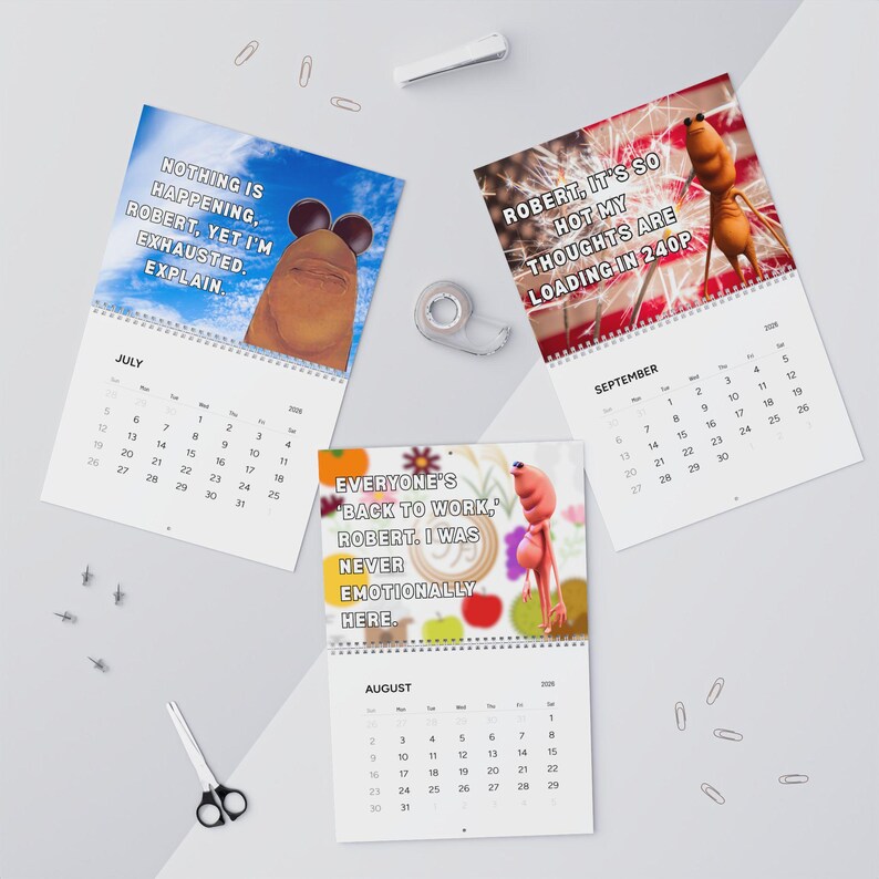 Marcus the Worm 2026 Wall Calendar | Robert Help Vrchat Meme Calendar ...