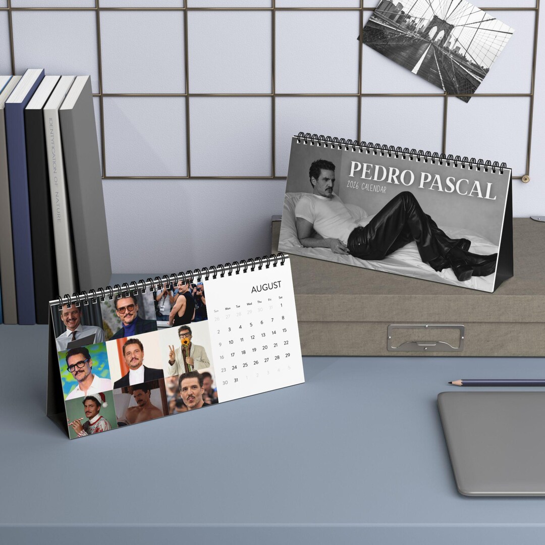 Pedro Pascal 2026 Desktop Calendar | Actor Fan TV Show Pop Culture Desk ...