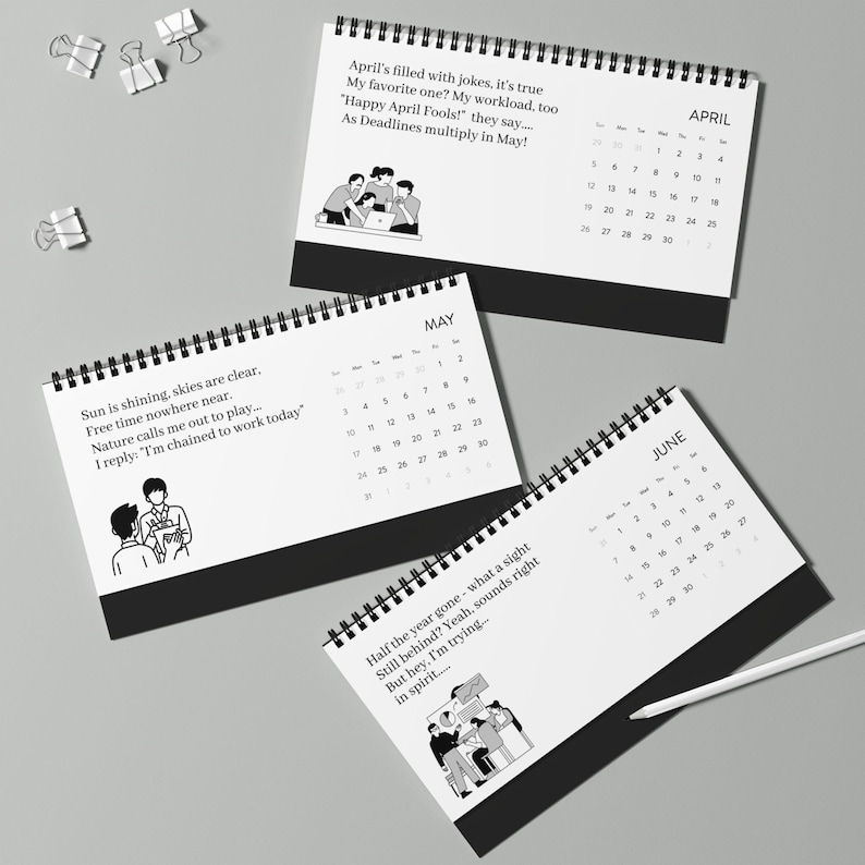 Calendrier de bureau 2026 amusant, humour sarcastique au travail - Etsy ...