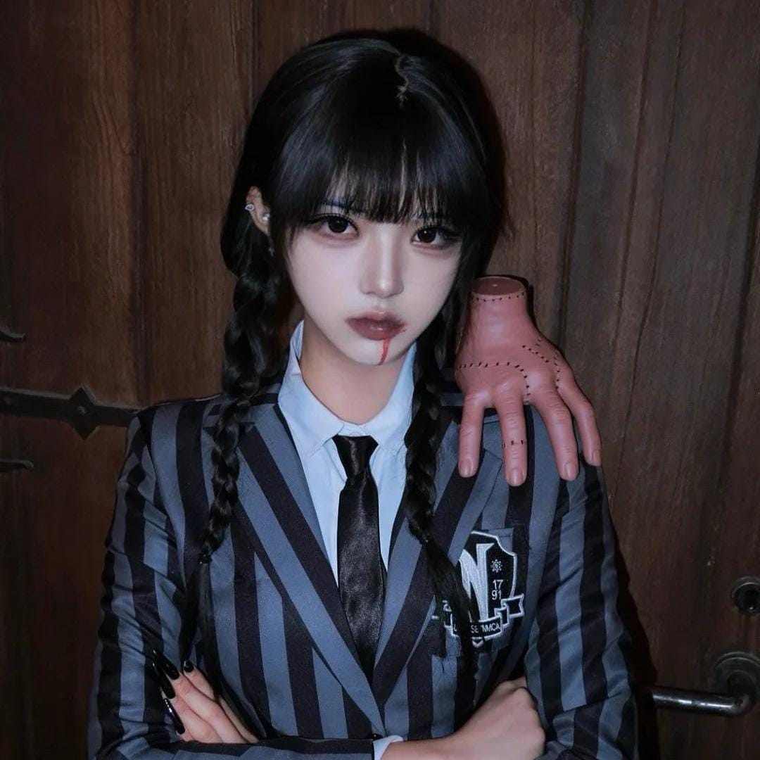 Wednesday Addams Cosplay, Wednesday School Uniform, Dark Princess ...