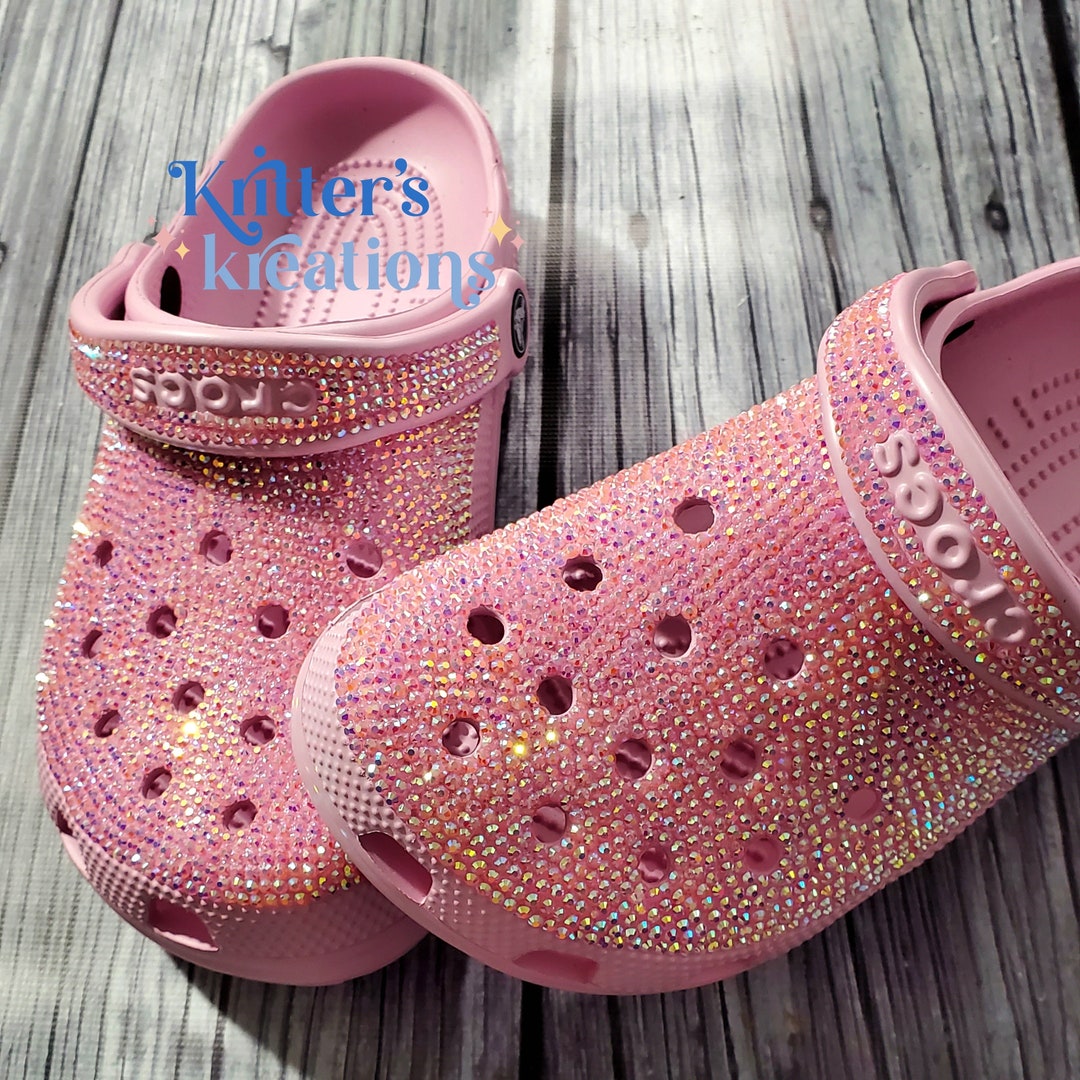 Slip on Clogs Custom Light Pink Fully Blinged Shoes Kritters Kreations ...