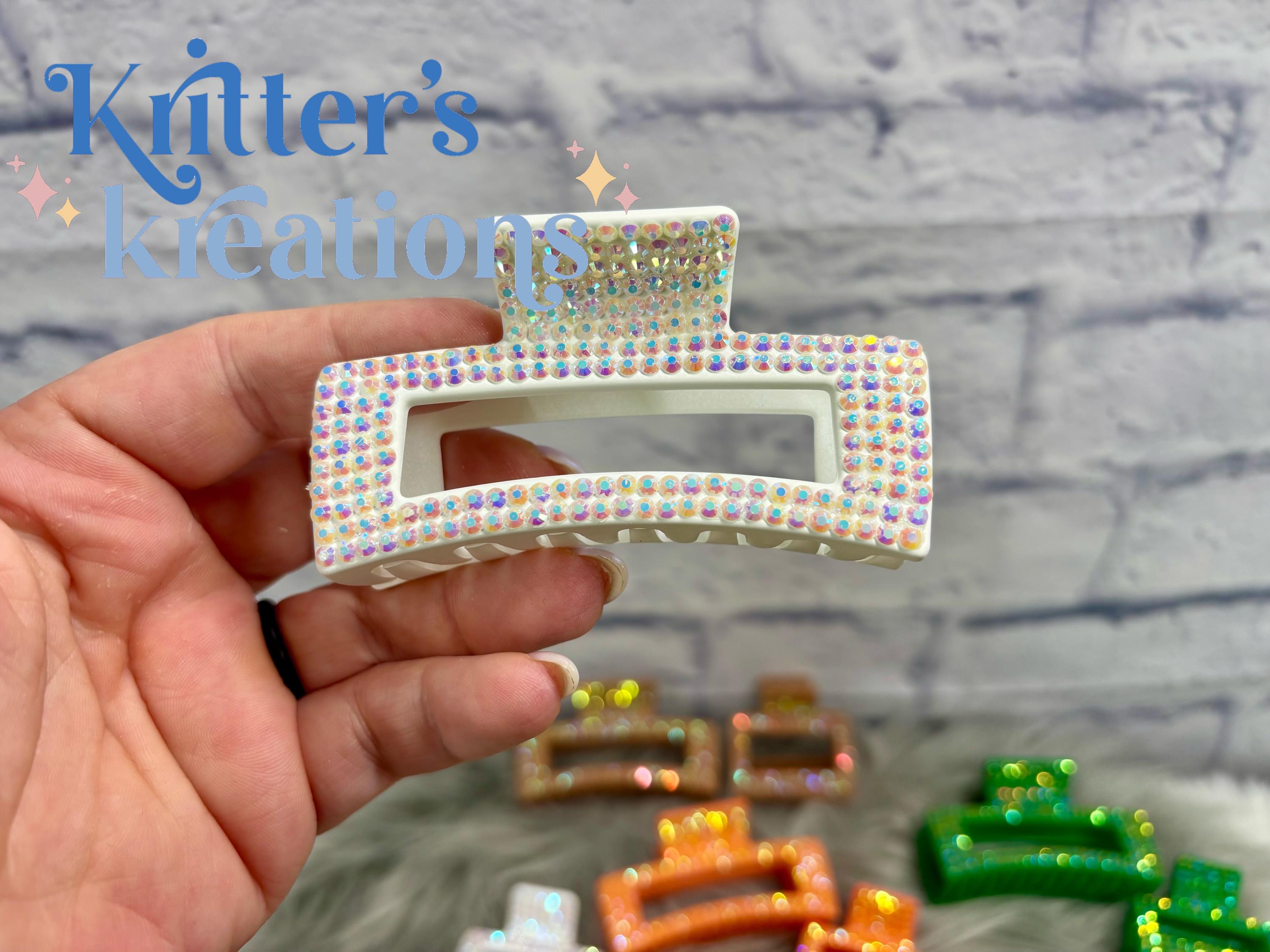 Rhinestone Bling Bedazzled Claw Clip Hair Clip Kritters Kreations - Etsy