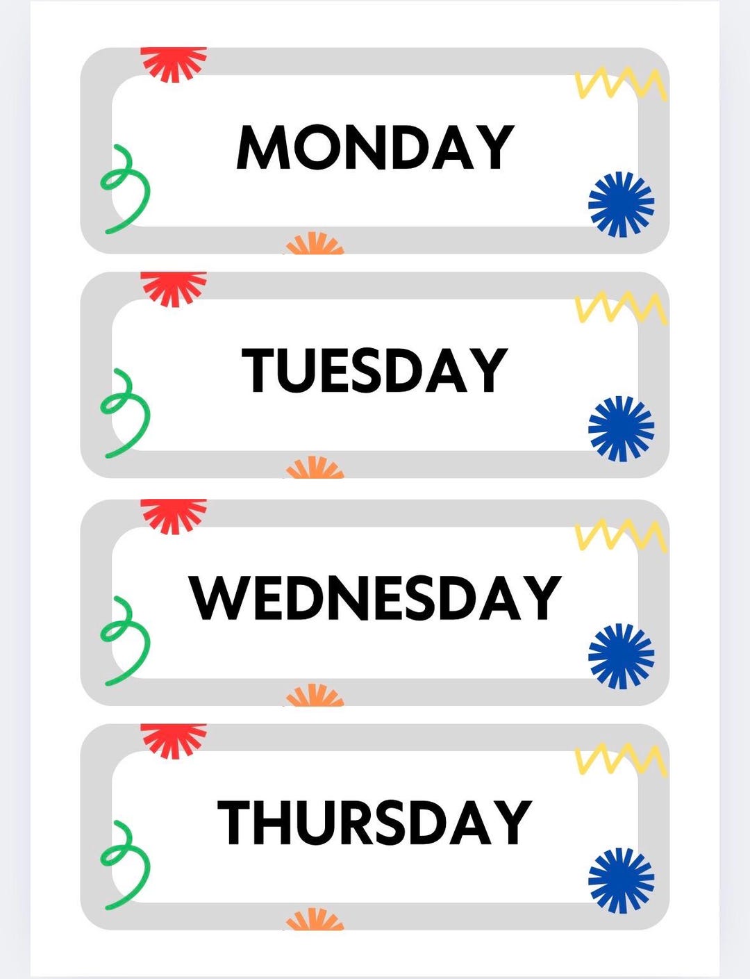 Printable Days, Months & Dates – Colourful Classroom Display Set ...