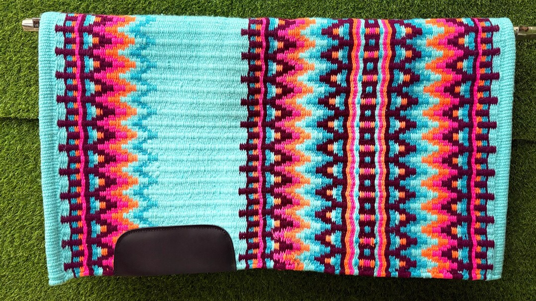 Handwoven Western Saddle Blanket | 100% New Zealand Wool Show Pad ...