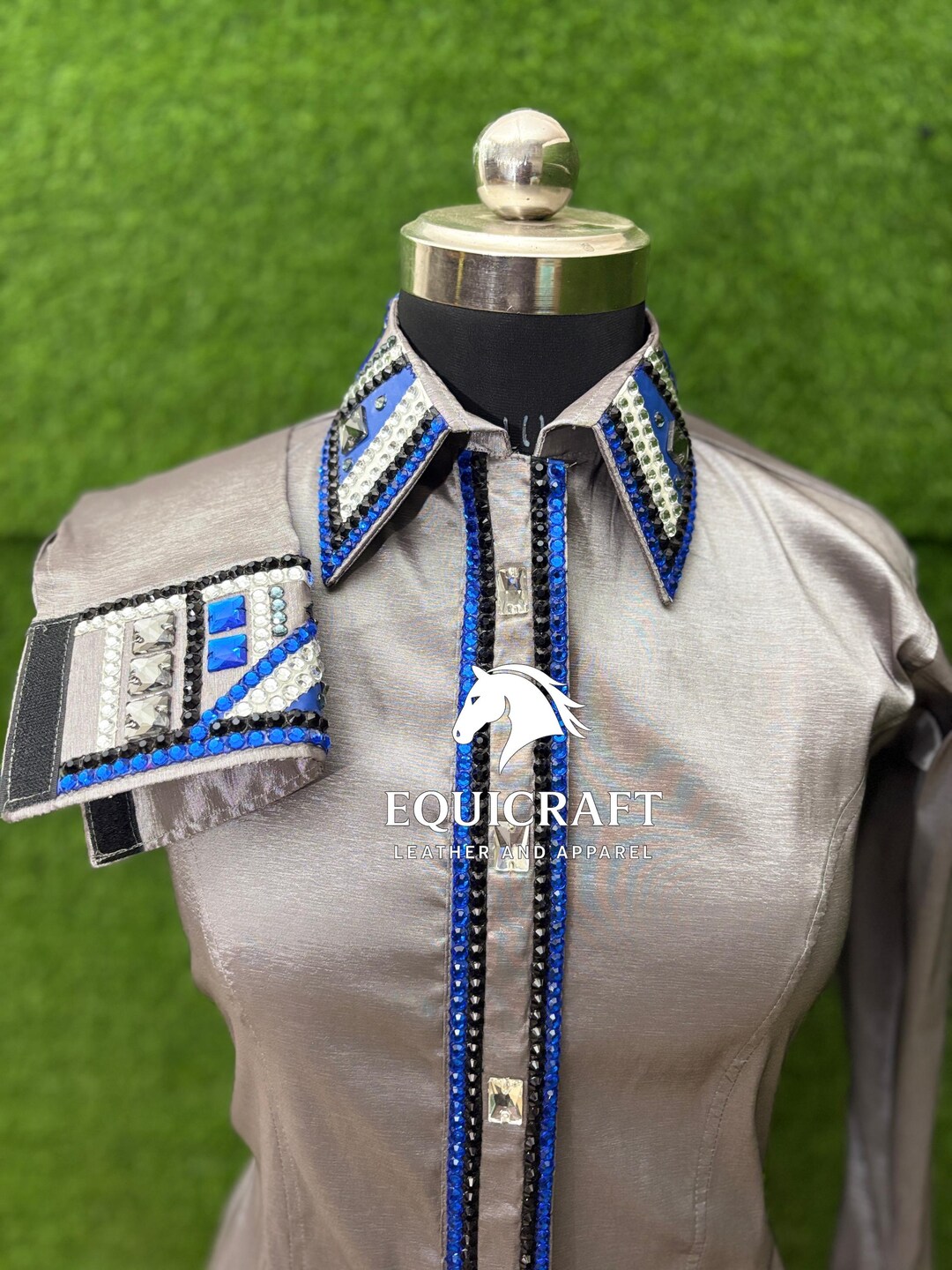 Crystal Western Show Shirt | Rhinestone Showmanship Top - Etsy
