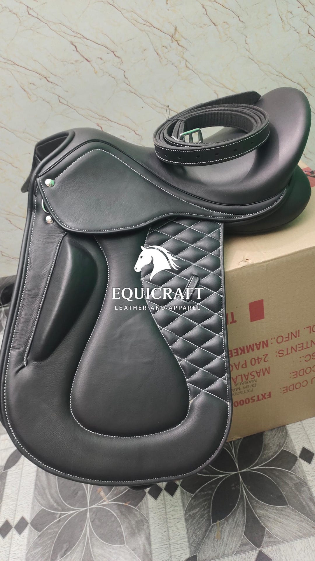 Black Leather Dressage Saddle | Long Flap English Saddle - Etsy