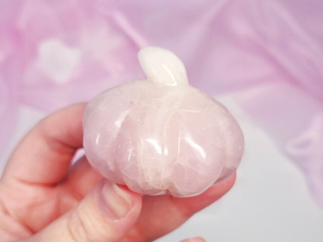 Rose Quartz Pumpkin, Crystal Pumpkin, Crystals Australia - Etsy