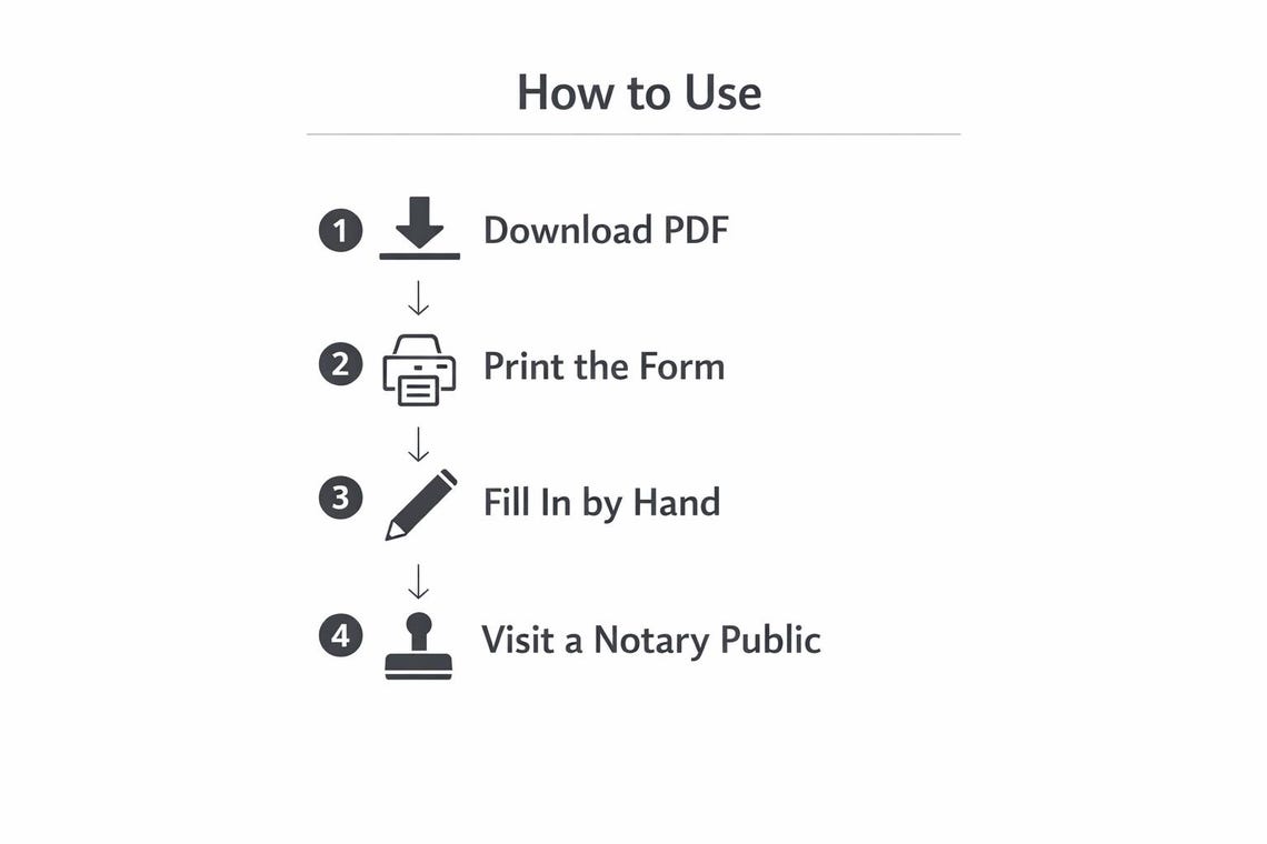 Blank Notary Acknowledgment Form | US Letter & A4 (PDF Printable) - Etsy