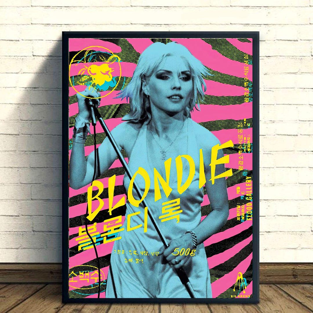 Iconic Blondie 1976 Poster, Debbie Harry Performing Print, Classic Rock ...