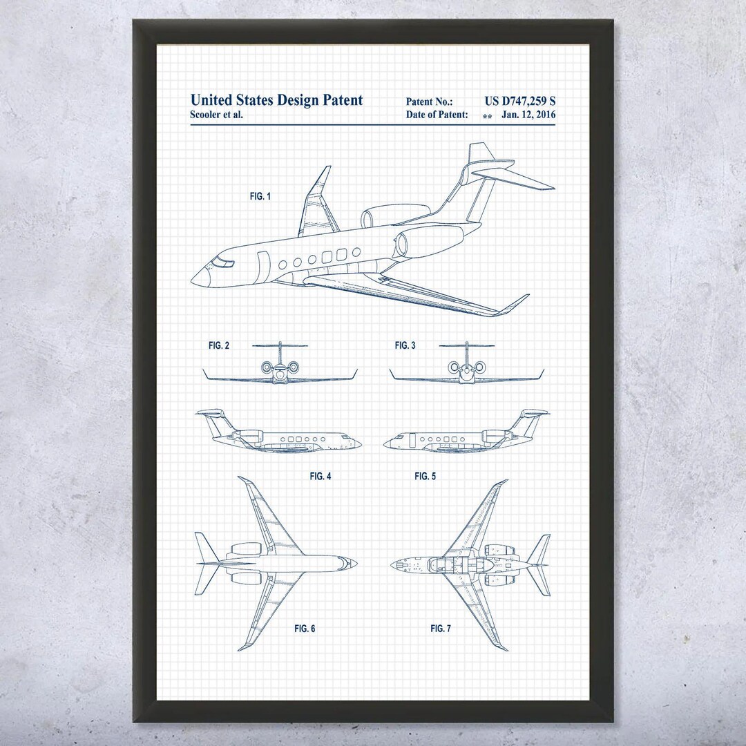 Aviation Patent Poster, Airplane Blueprint Art Print - Etsy