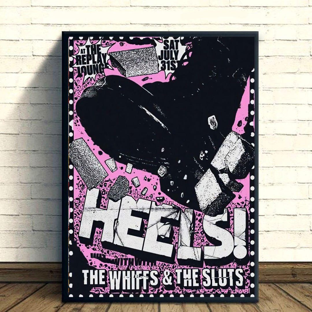 Heels Band Concert Poster, Punk Rock Gig Print - Etsy