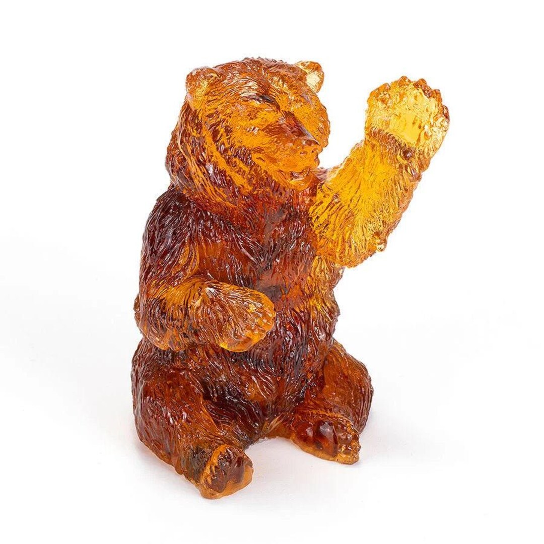 Handmade Amber Bear Figurine | Baltic Amber Sculpture - Etsy
