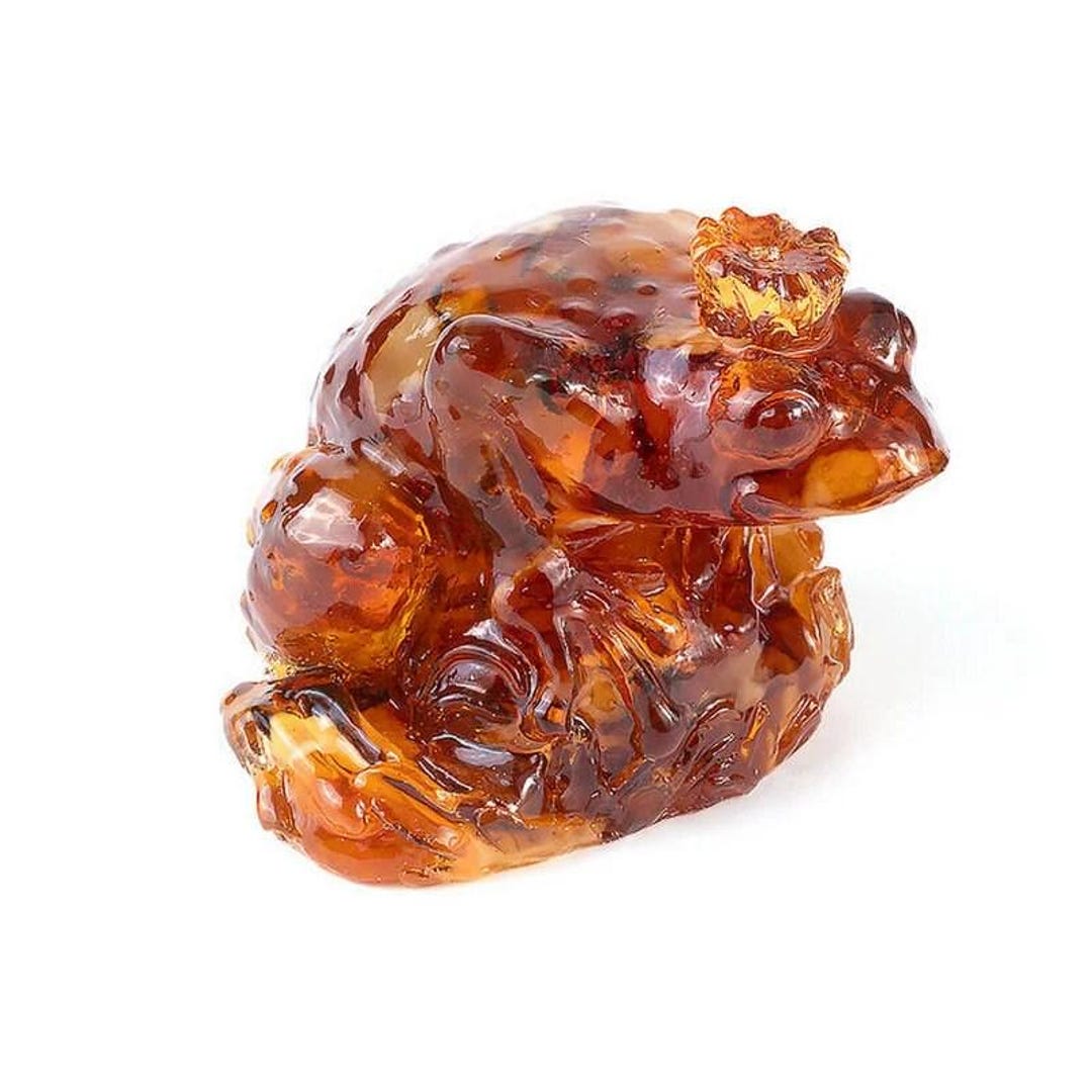 Baltic Amber Frog Princess Figurine | Good Luck Souvenir - Etsy