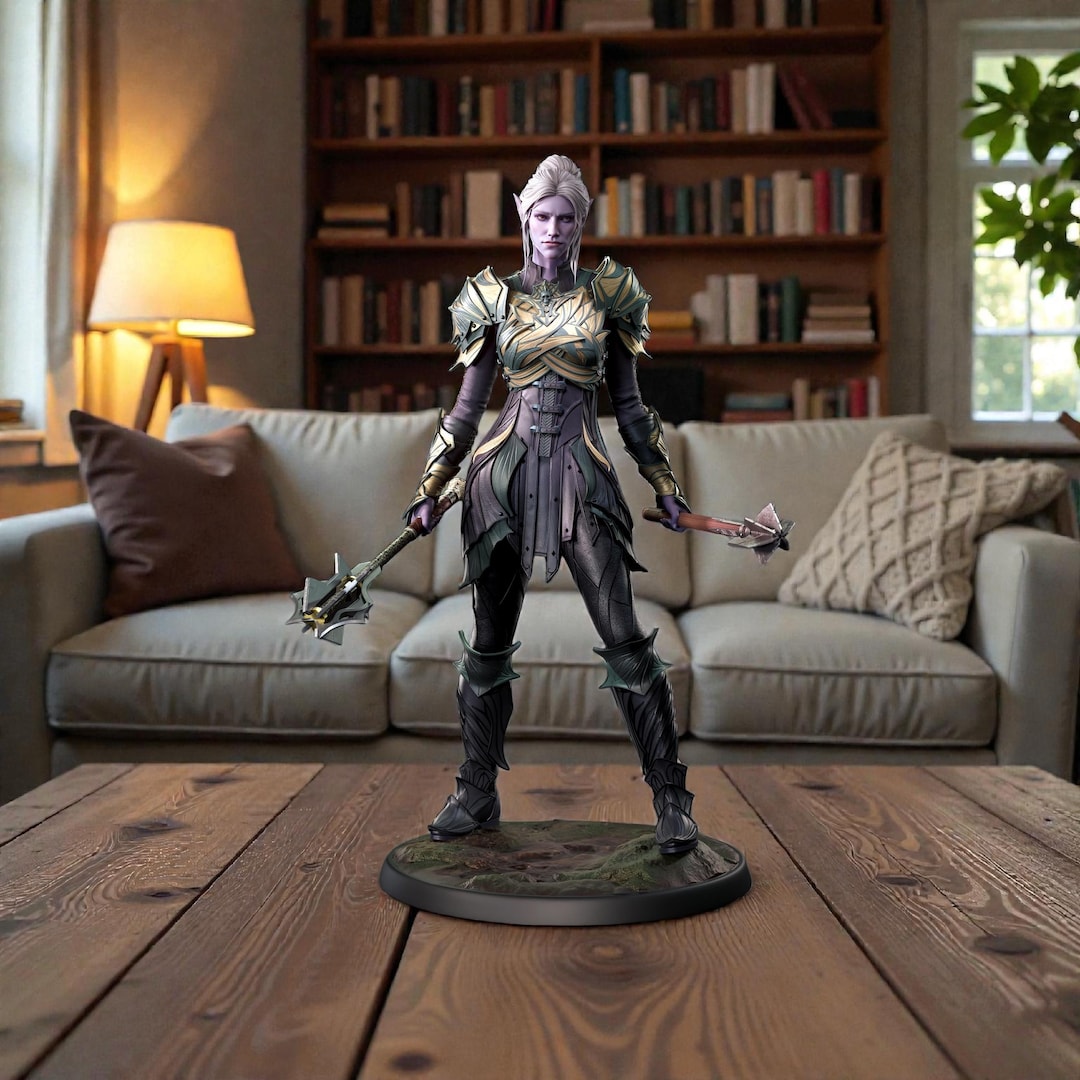 Hand-painted Minthara Figure | Drow Paladin Nightwarden | Fantasy RPG ...