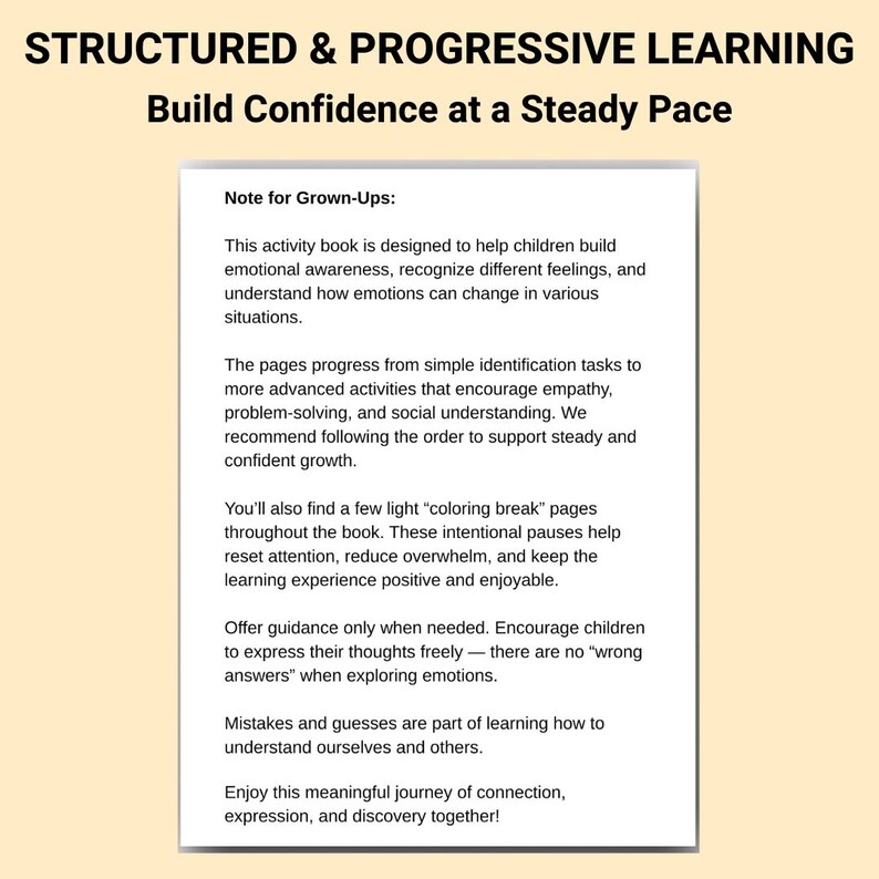 Social-emotional Skills Workbook - Feelings & Behavior Activities for ...