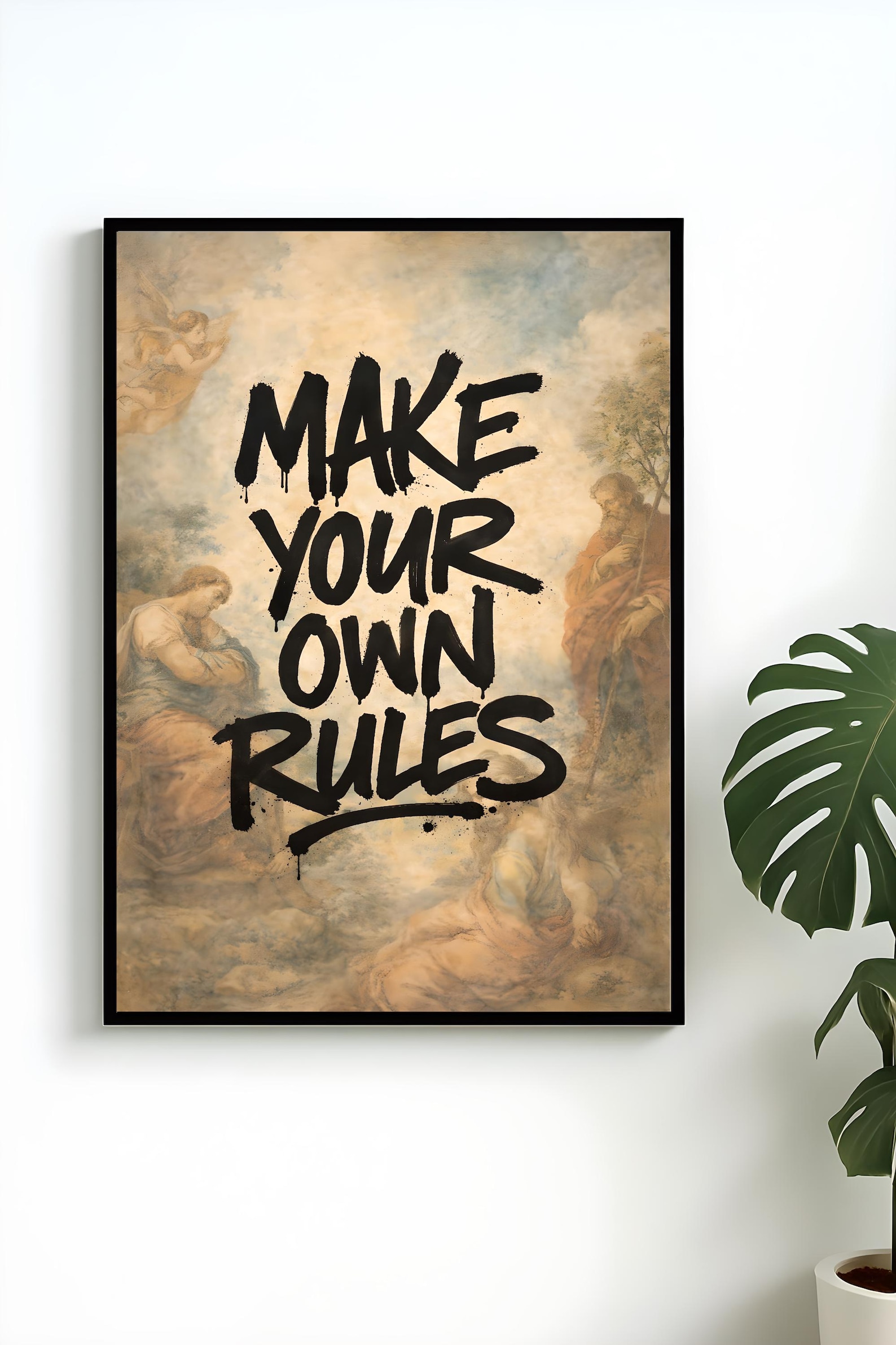 MAKE YOUR OWN Rules Poster | Modern Renaissance Wall Art | Graffiti ...