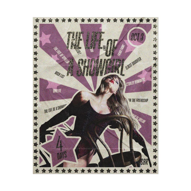 Ts Swift | the Life of A Showgirl | Poster | Pop Music - Etsy Australia