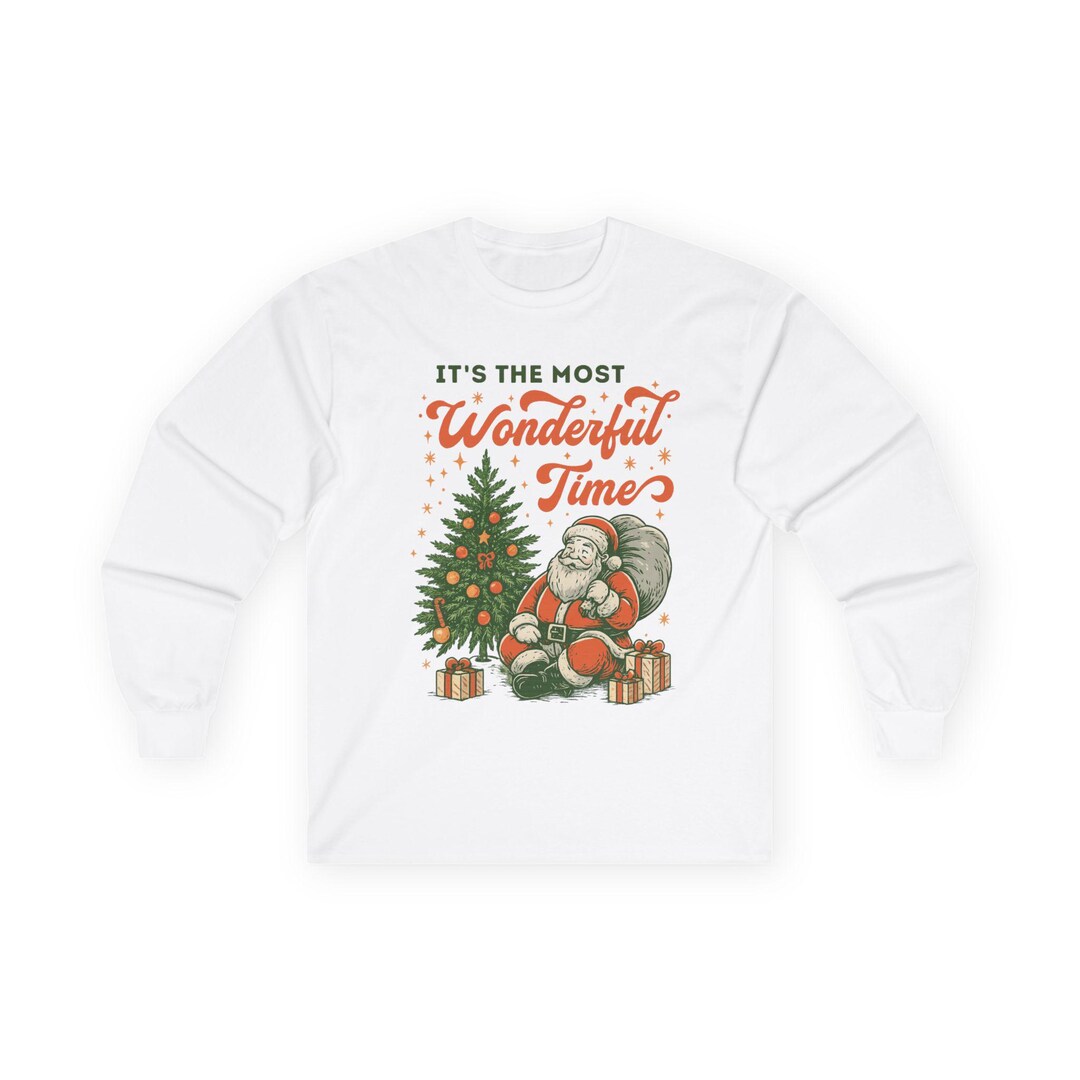 Retro 90s Santa , Vintage Christmas Crewneck, Cozy Holiday Winter ...