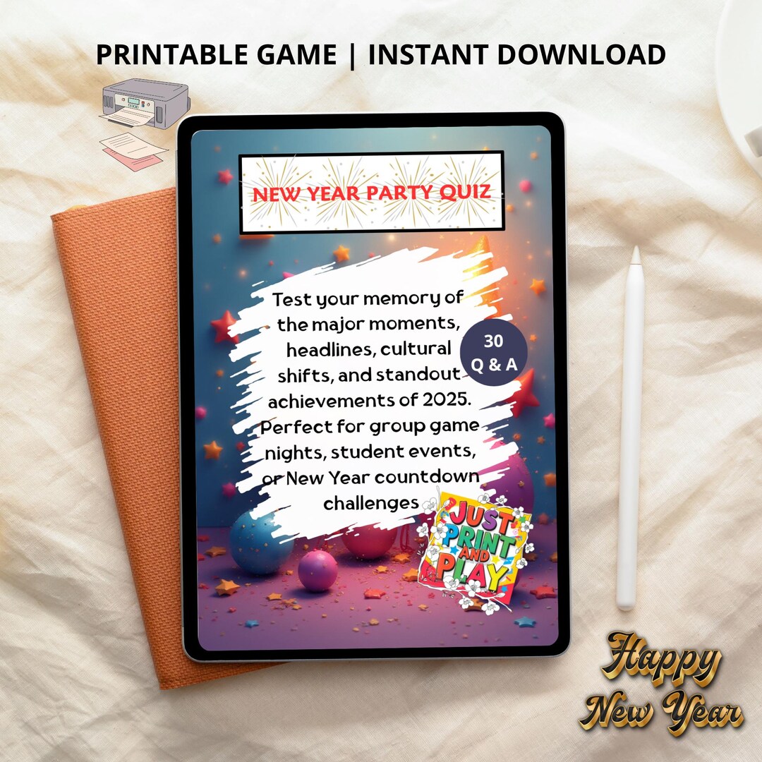 2025 Year in Review Trivia – New Year Party Quiz for Students & Adults ...