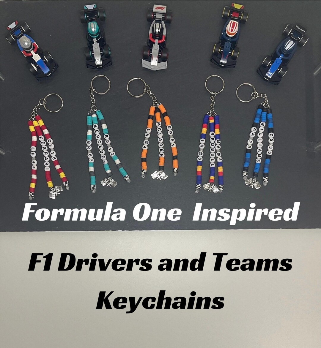 F1 Beaded Keychains - Drivers + Team Name Keyrings 2026 Grid | All ...