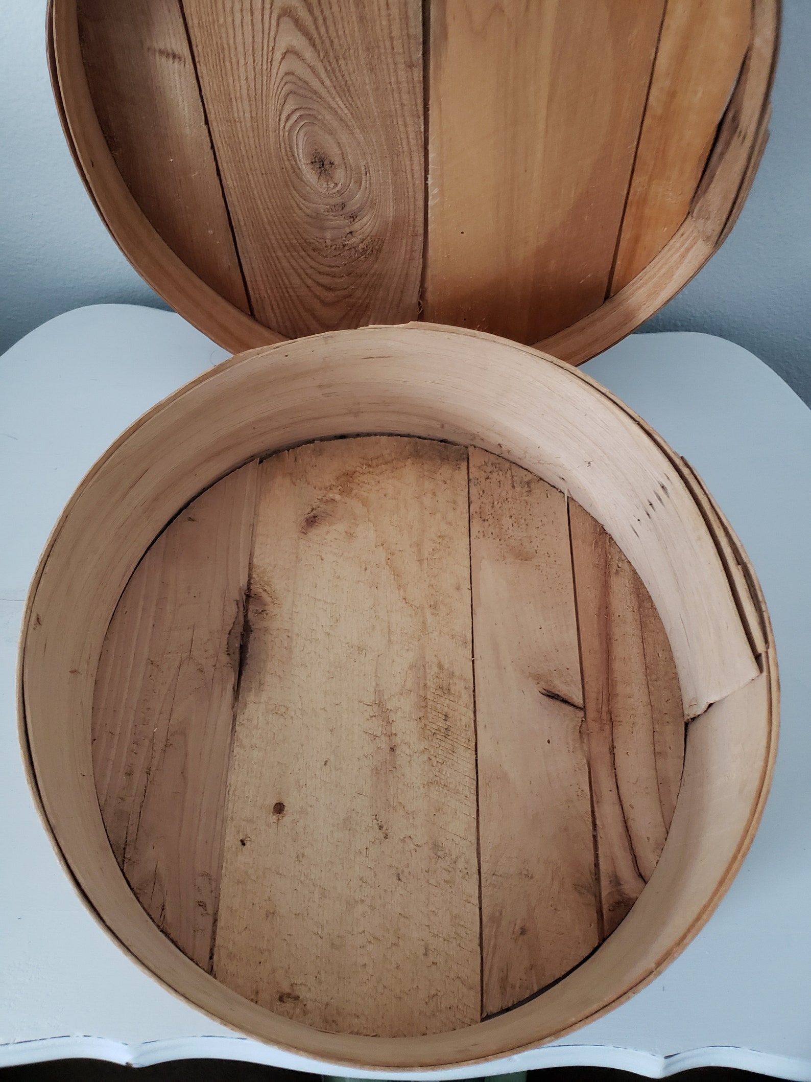 Vintage Bentwood Round Cheese Box | Etsy